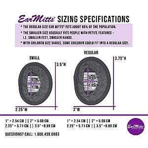 EAR MITTS Bandless Ear Muffs For Men & Women, Black Fleece Ear Warmers, Regular