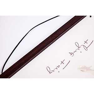 Artmag Magnetic Poster Hanger Frame, 16x24 16x22 16x20 Light Wood Wooden Magnet Canvas Artwork Print Poster Hangers Frames Hanging Kit (Walnut, 16")