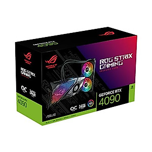 ASUS ROG Strix LC NVIDIA GeForce RTX™ 4090 OC Edition Gaming Graphics Card (PCIe® 4.0, 24 GB GDDR6X, HDMI® 2.1, DisplayPort™ 1.4a, Full-Coverage Cold Plate, 240 mm Radiator, 560mm tubing)