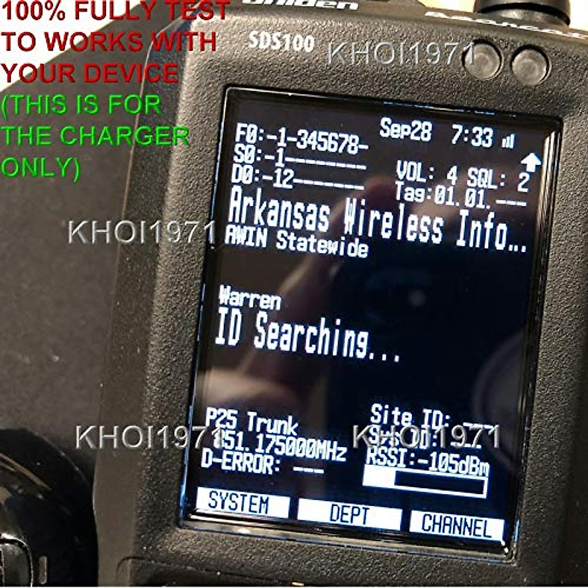 KHOI1971 Wall AC Adapter Power Compatible with Uniden Bearcat Police Scanner Radio SDS100