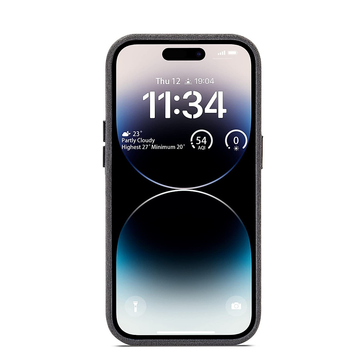 AKANTRA Alcantara Case for Apple iPhone 14 Series, Handmade Fully-Wrapped Synthetic Suede Cover, Compatible with Magsafe Wireless Charging(iPhone 14 Pro Max,Black)