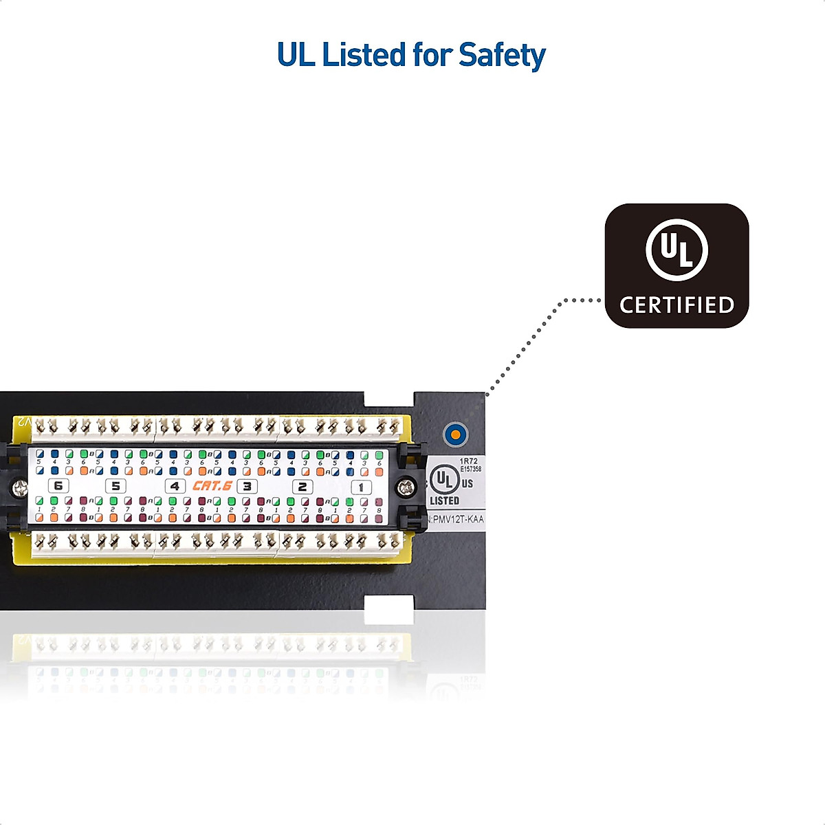 Cable Matters UL Listed Mini 12-Port Vertical Patch Panel with 89D Bracket