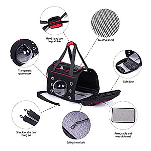 Mfox Pet Carrier Airline Approved, Cat Carriers for Medium Cats Small Cats, Soft Dog Carriers for Small Dogs Medium Dogs, TSA Approved Pet Carrier for Cats Dogs of 15 Lbs, Puppy Carrier