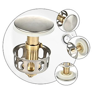 FONDOTIN 2pcs Sink Bath Tub Kitchen Sink Filter Tub Drain Sink Bounce Stopper Bathtub Filter Tub Hair Drain Catcher Sink Drain Stopper No All Copper Plus 304