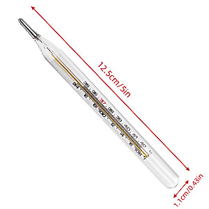 Ruiyx Glass Oral Temperature for Fever Test, Temperature Axillar Temperature 94-108 °F Armpit Fast Reading Fever Indicator