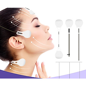 Face Lift Tape, 40Pcs Ultra-thin Invisible Face Tape with Lifting Ropes Elastic,Tightening Skin and Hiding Facial and Neck Wrinkles Lifting Saggy Skin