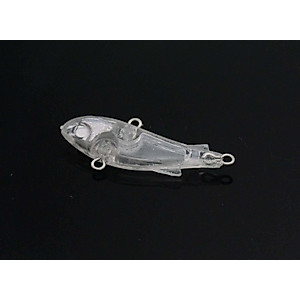 10PCS Unpainted Fishing Lure Blanks 3.34g 4.4cm with Special Eye Crankbait Baits Simulation Blank Body Clear Hard Baits Trout Salmon Minnow Lure Popper Lures Topwater Freshwater 8271