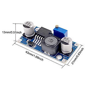 BULVACK 10 Pack LM2596 DC-DC Buck Converter Step Down Module Power Supply DIP Output 1.25V-30V 3A