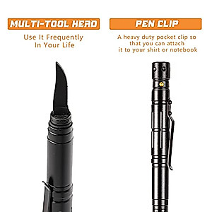 Valentine Day Gifts for Men,Tactical Pen,Cool gadgets with Glass Breaker+LED Flashlight+Ballpoint Pen,Survival Tools for Everyday Carry,Tools for Women and Men,Unique Christmas or Birthday gifts