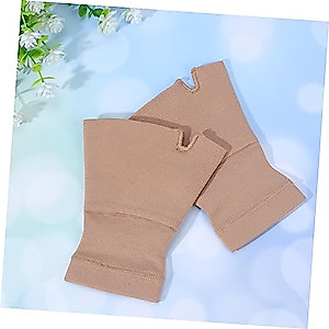 SOESFOUFU 2 Pairs Thermal Gloves Compression Gloves Compression Wrist Sleeves Trigger Thumb Brace Tennis Hand Brace Compression Gloves Brace Wristband Bracket Sports Splint Miss