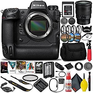 Nikon Z9 FX-Format Mirrorless Camera Body (1669) + 24-70mm f/2.8 S Lens + 32GB XQD Memory Card + Editing Software + Camera Bag + Pro Filter Kit + 12" Tripod (Renewed)