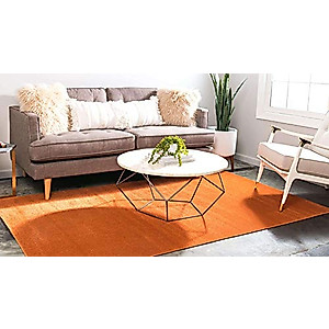 Unique Loom Williamsburg Collection Area Rug - Solid (7' 10" x 10' Rectangle, Salmon)