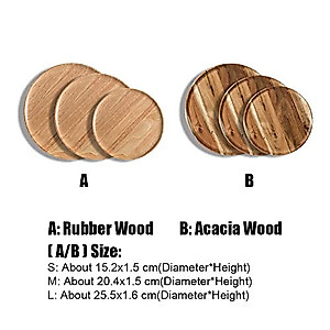 Tray, Wooden Serving Pan Trays Dishes Round Wood Platter Decor for Coffee Tea Cocktail Bread Breakfast Dinner Fruit Food Supplies for Home Resturant Cafe Party Prom