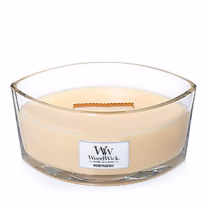 WoodWick Ellipse Scented Candle, Honeysuckle, 16oz | Up to 50 Hours Burn Time