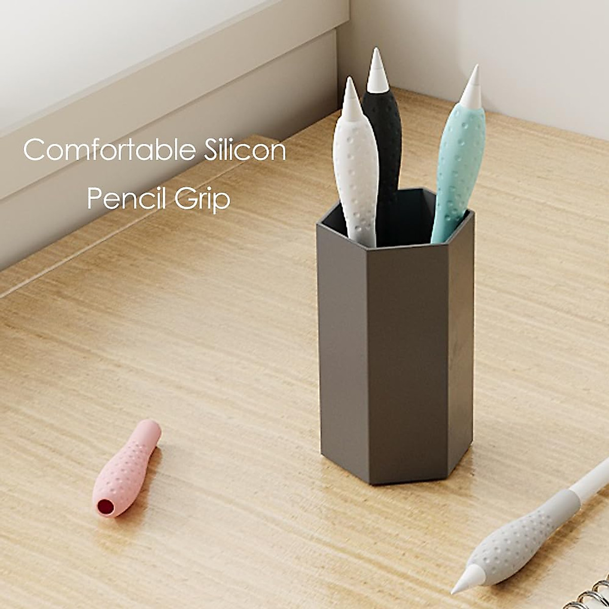 ProElife Ergonomics Grip Holder Silicone Protective Sleeve Cover for Apple Pencil 1st 2nd Generation iPad Pro 11'' 12.9'' 2021/2020/2018 Stylus Accessories Kits (Pink)