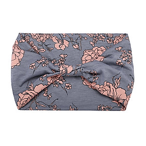 Headbands for Women, 6 PCS Wide Boho Headbands Elastic Bandana Non Slip Sweat Fashion Large Headwraps Hair Bands Headwear fit All Head Sizes for Workout, Sports, Running, Yoga (Set 2)