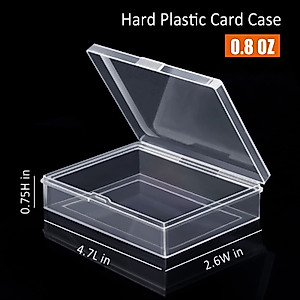 tutata Portable Trading Card Case Protector Holder, Hard Plastic Baseball Card Case for Standard Cards, TCG, MTG - 6 PACKS