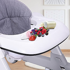 FUGUALIN Foldable Baby Walker for Boys and Girls, 2 in 1 Toddler Walker Learning-Seated or Walk-Behind, Adjustable Speed Rear Wheels, Safety Bumper, Detachable Seat Cover, Anti-Rollover