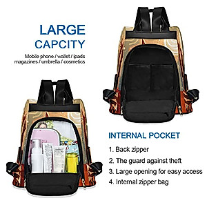 Mcyhzjd Backpack Purse, Lover Cats in The Moonlight Anti-theft Casual College School Ladies Fashion Shoulder Bag