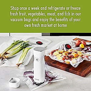 ZWILLING Fresh & Save 4-pc Vacuum Sealer Starter Set, Reusable Sous Vide Bags, Meal Prep