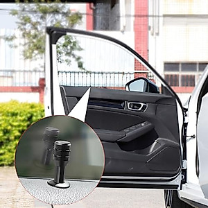 Hawyet 4 PCS Car Door Lift Bolt, 1.93" Safety Door Metal Lock Knob Pull Pin Replacement, Simple Personalized Door Lock Status Button Cover, Universal Interior Accessories for Most Cars (Black)