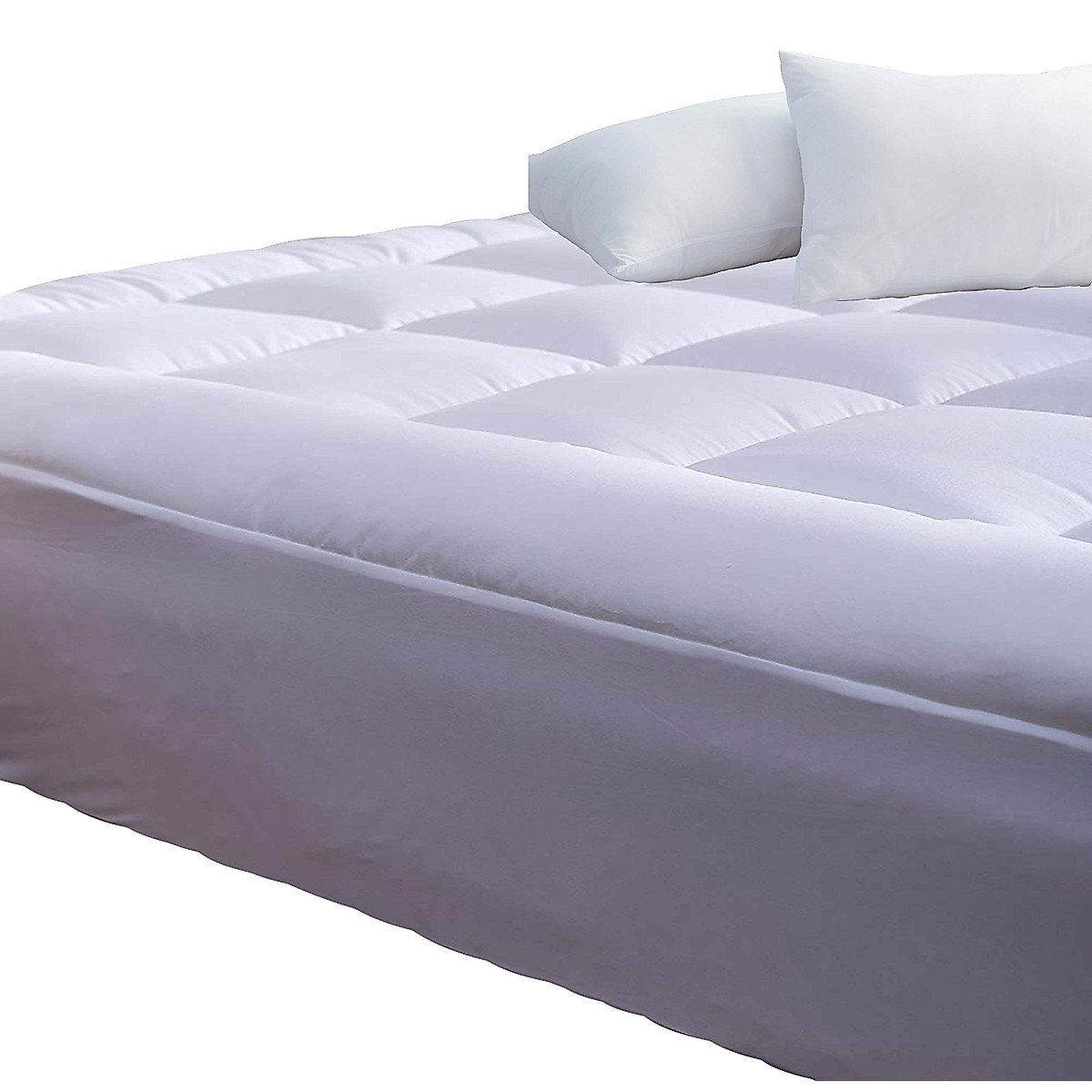 Niagara Microfiber Full Mattress Topper - Pillow Top Mattress Cover Quilted Fitted Cooling Topper for Back Pain Deep Pocket Fits 20 Inches (54x75 Inches)