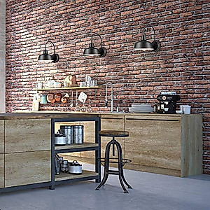 Globe Electric 44303 Delancey 1-Light Outdoor/Indoor Wall Sconce, Oil Rubbed Bronze, White Interior, 11.85"