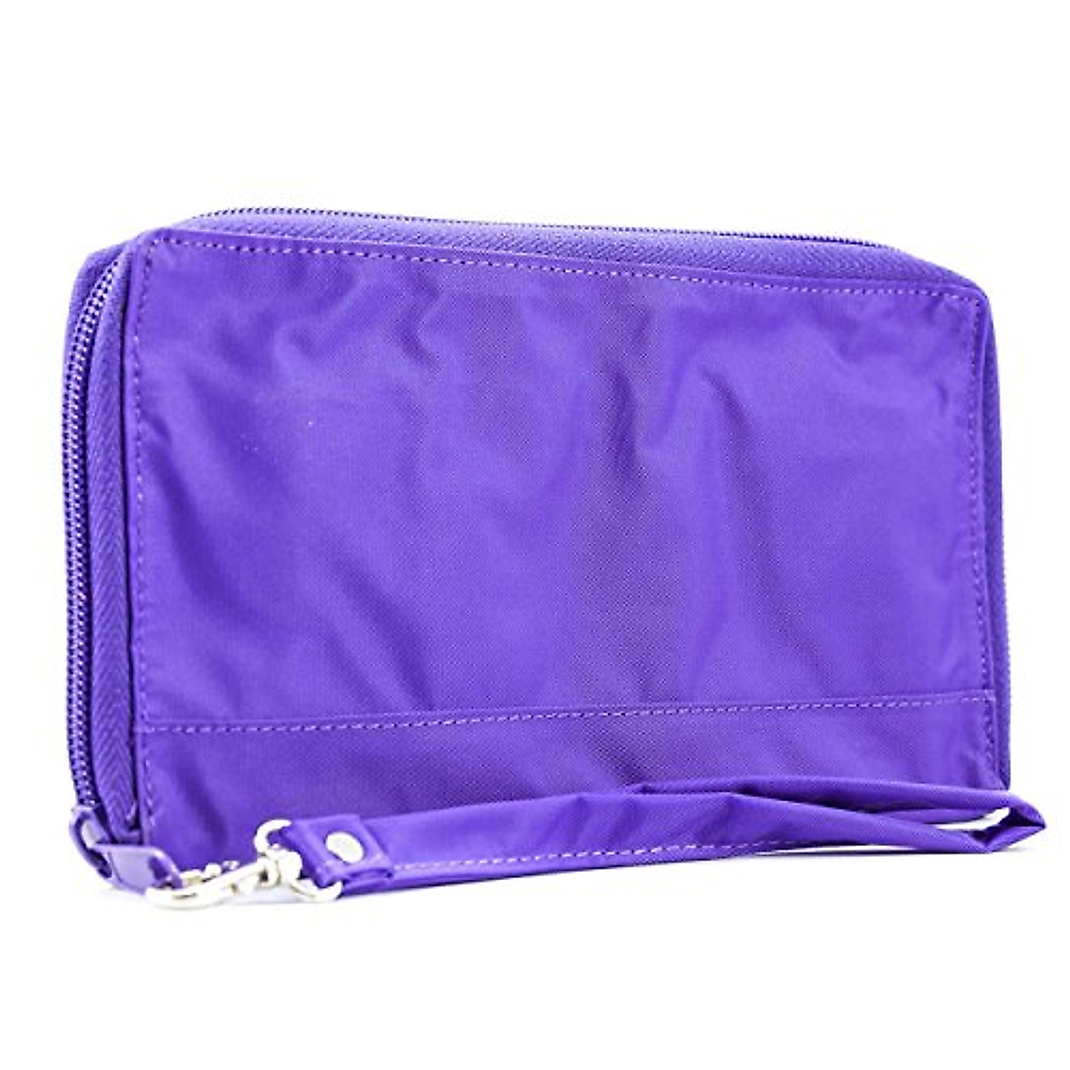 Big Skinny Women's Panther Clutch Slim Wallet, Holds Up to 40 Cards, Purple
