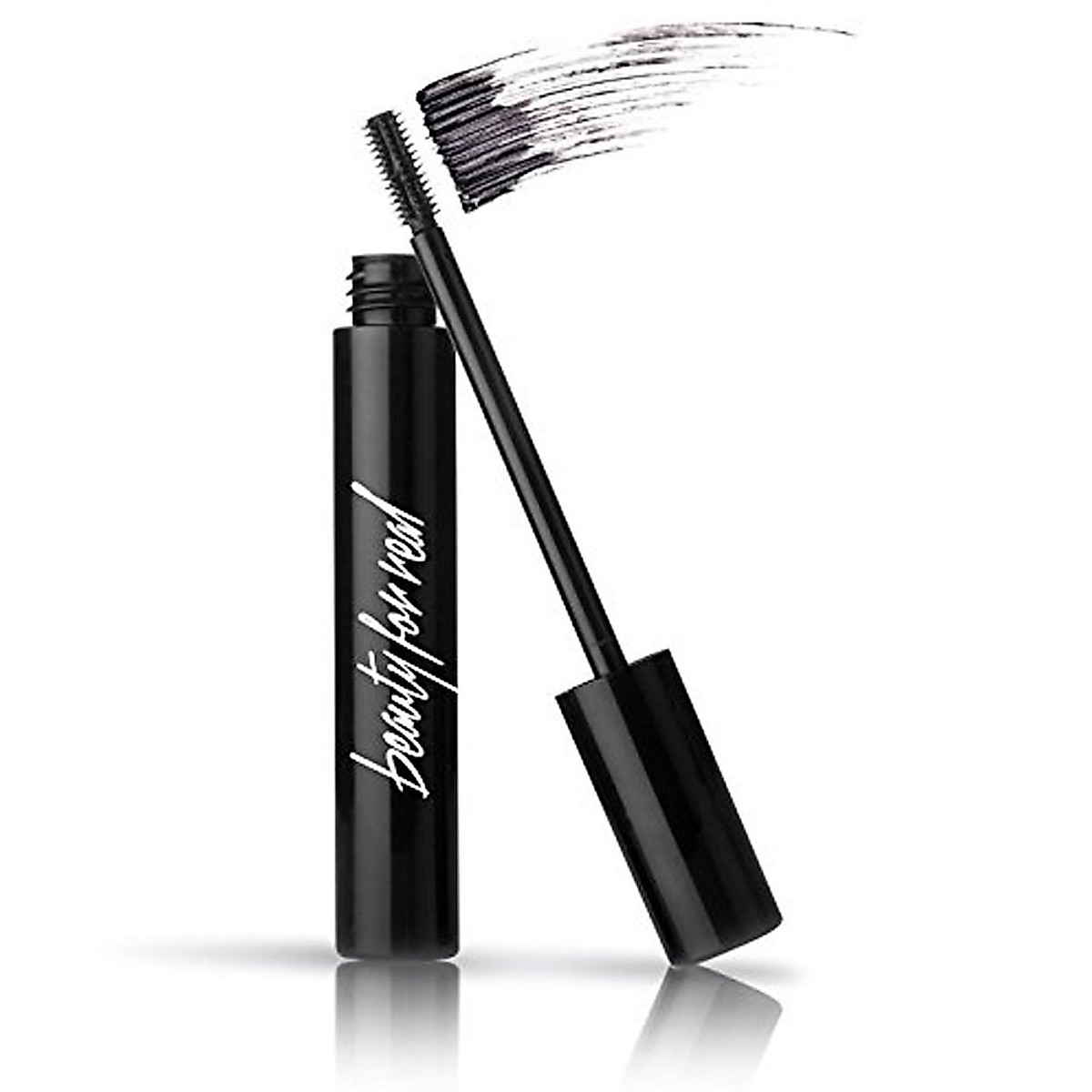 Beauty for Real Hi-Def Mascara, Just Black - Defining & Volumizing Lash Definer, Curls Lashes - Humidity & Smudge Proof - Micro Brush Ensures Versatile Application - 0.31 fl oz