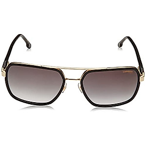 Carrera Men's 256/S Rectangular Sunglasses, Gold/Green Gold Mirrored, 58mm, 18mm