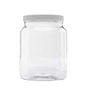 CLEARVIEW CONTAINERS | Airtight Pantry Containers for Arts & Crafts, Peanut Butter, Honey, Jams Flour, Sugar, DIY Slime, Coffee (64 Ounce Jar, 1 Pack)