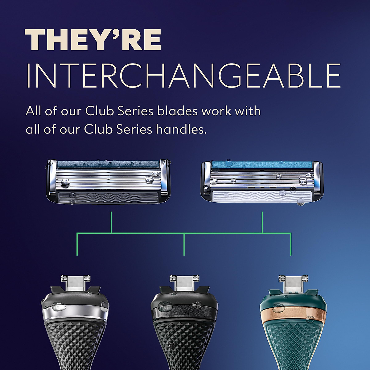 Dollar Shave Club Full Body Shaving Kit with Diamond Grip Club Series Razor Handle, No Slip Body Shaving Handle, 4-Blade Razor Refill Cartridges, and Shave Cream 3oz. Razors for Men & Women