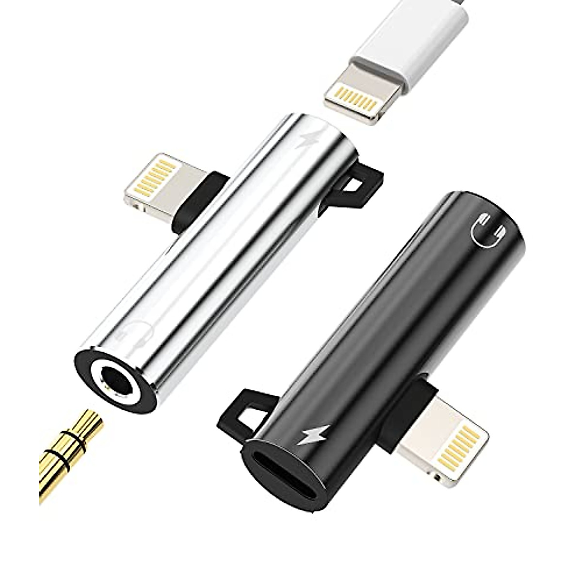 Headphone Adapter Lightning to 3.5mm AUX Audio Jack and Charging Dongle Earphone Headset Splitter Compatible with iPhone 11 12 13 Mini pro max xs xr x 7 8 Ipad Air para Y Cable Cord Converter Earbud