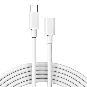 USB C to USB C Charging Cable for MacBook Air, Mac Book Pro, Type C Cord for New iPad Pro 12.9/11, Air 4/5, Mini 6, Samsung, Pixel, All PD USB C Charger, 6.6ft