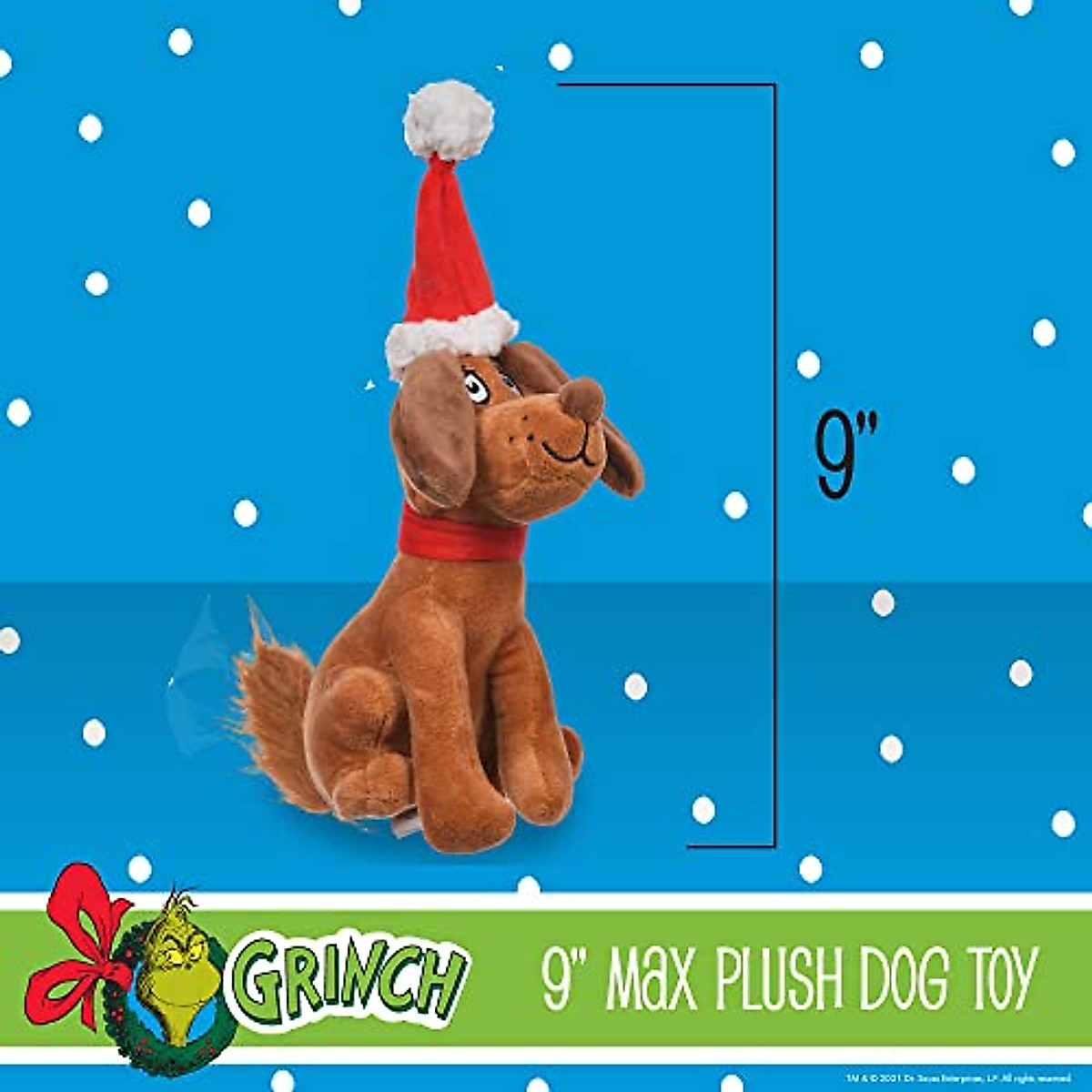 Dr. Seuss for Pets The Grinch Max Rope Limb Pull Dog Toy | The Grinch Plush Dog Rope Toy from Dr Seuss Collection | Large Squeaky Tug of War Dog Toy Dog Christmas Toys, 12 Inch, (FF18348)
