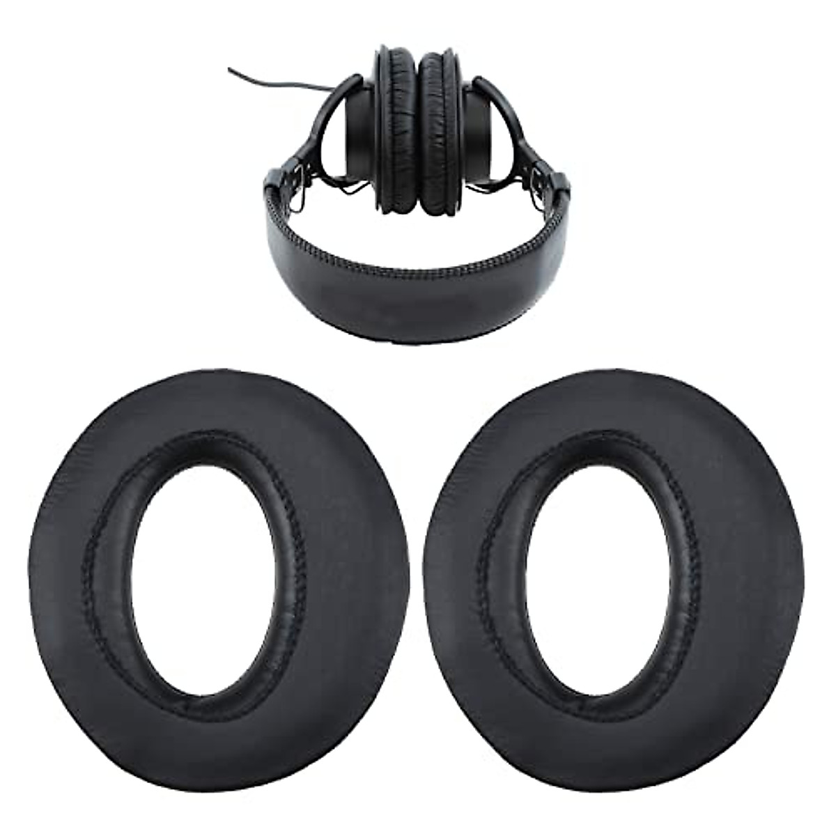 1 Pair Earpads Compatible with Sony MDR-RF970 960R 925R 860F 865R Headphones Replacement Leather Soft Foam Ear Cushions Headset Repair Parts Black