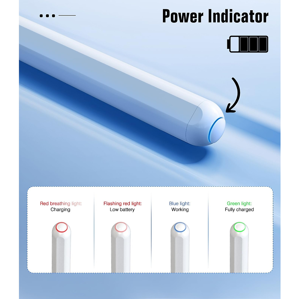 MoKo iPad Pencil 2nd Generation with Magnetic Wireless Charging,Apple Pencil 2nd Generation,Stylus Pen for iPad Pro 12.9 in 6/5/4th,iPad Pro 11 in 4/3,iPad Air 5/4,iPad Mini 6th,Tilt & Palm Rejection