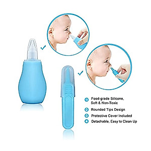 Baby Grooming Kit, Infant Safety Care Set with Hair Brush Comb Nail Clipper Nasal Aspirator Ear Cleaner,Baby Essentials Kit for Newborn Girls Boys