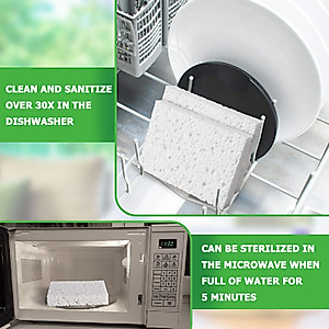 Vilphel 12 Pack Dishwashing Sponges Natural Cellulose Sponges Plant Based Resilient and Reusable Soft Dish Sponges for Washing Dishes DIY Craft Sponge for Fun