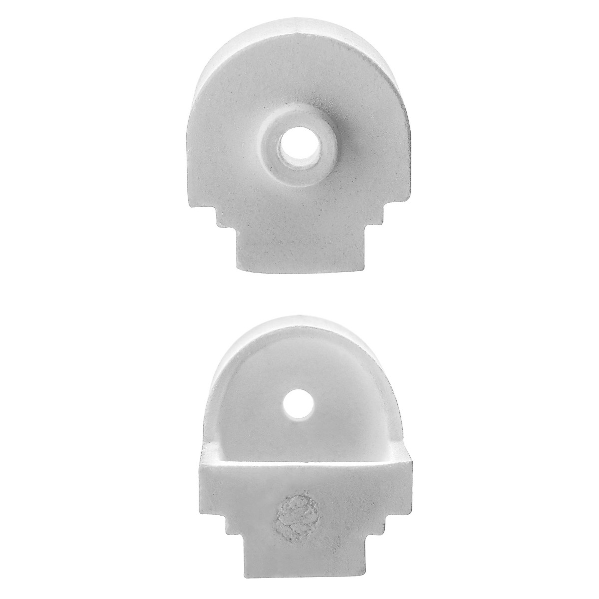 QWORK Centrifugal Casting Crucible, 2 Pack Zirconia Casting Cup Machine Crucible Hooded for Dental Lab, Over 200 Times of Use
