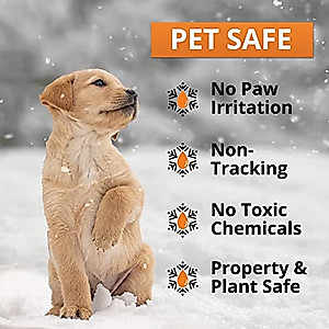 Easy Ice Melt ⁠– Safe for Pets – Non-Toxic Deicer for Sidewalks & Driveways – Light-Weight Easy Application – Protects from Snow and Ice for 48 Hours.
