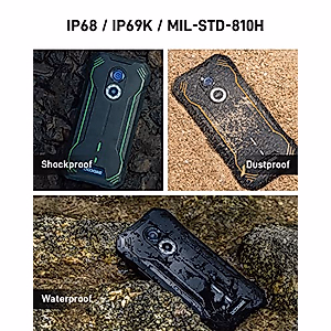 DOOGEE Rugged Smartphone 2023, S51 NFC Android 12 Rugged Phones, 4GB+64GB SD 512GB, 5180mAh Battery, Dual SIM 4G, 6.0" IPS HD Rugged Phones Unlocked, IP68 Waterproof, GPS Outdoor Rugged Android Phone