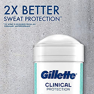 Gillette Clinical Antiperspirant and Deodorant for Men, Long Lasting Sweat Protection, Ultimate Fresh, 2.6 Ounce