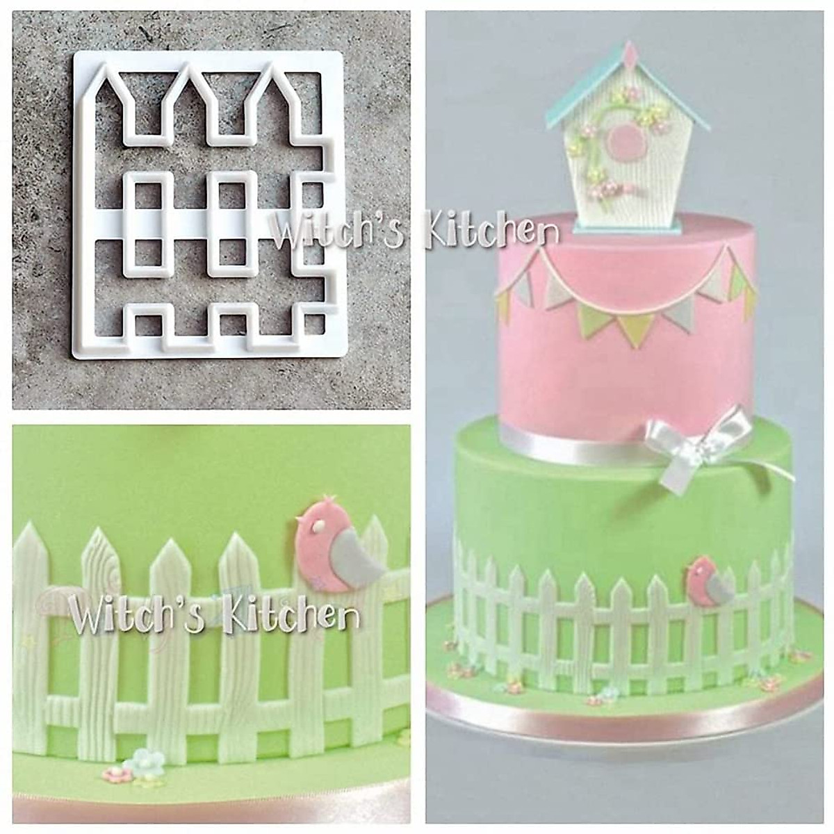 Mold Creative Cube Cake Fence Mold DIY Baking Decoration Tool Mold For Fondant Glue Clay Cake Border Decoration Food Grade Plastic