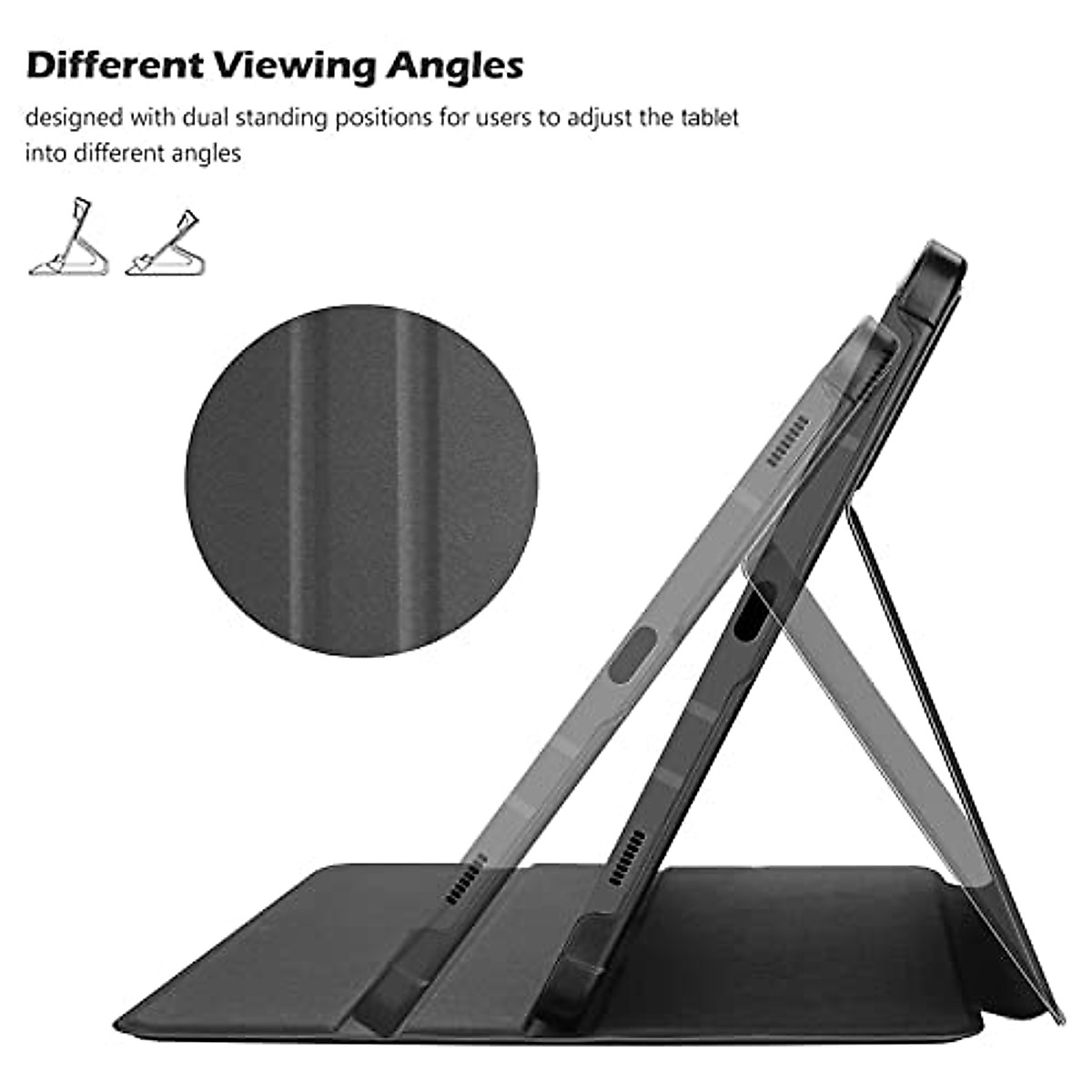 ProCase for Galaxy Tab S8 /Tab S7 Case 11 inch with S Pen Holder, Slim Stand Protective Folio Smart Cover for Galaxy Tablet (SM-X700/X706/T870/T875/T878) 2022/2020 Release -Black