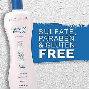 BioSilk Hydrating Conditioner, Replenishes Moisture For Strong & Smooth Hair, Sulfate, Paraben, & Cruelty-Free, 12 Oz
