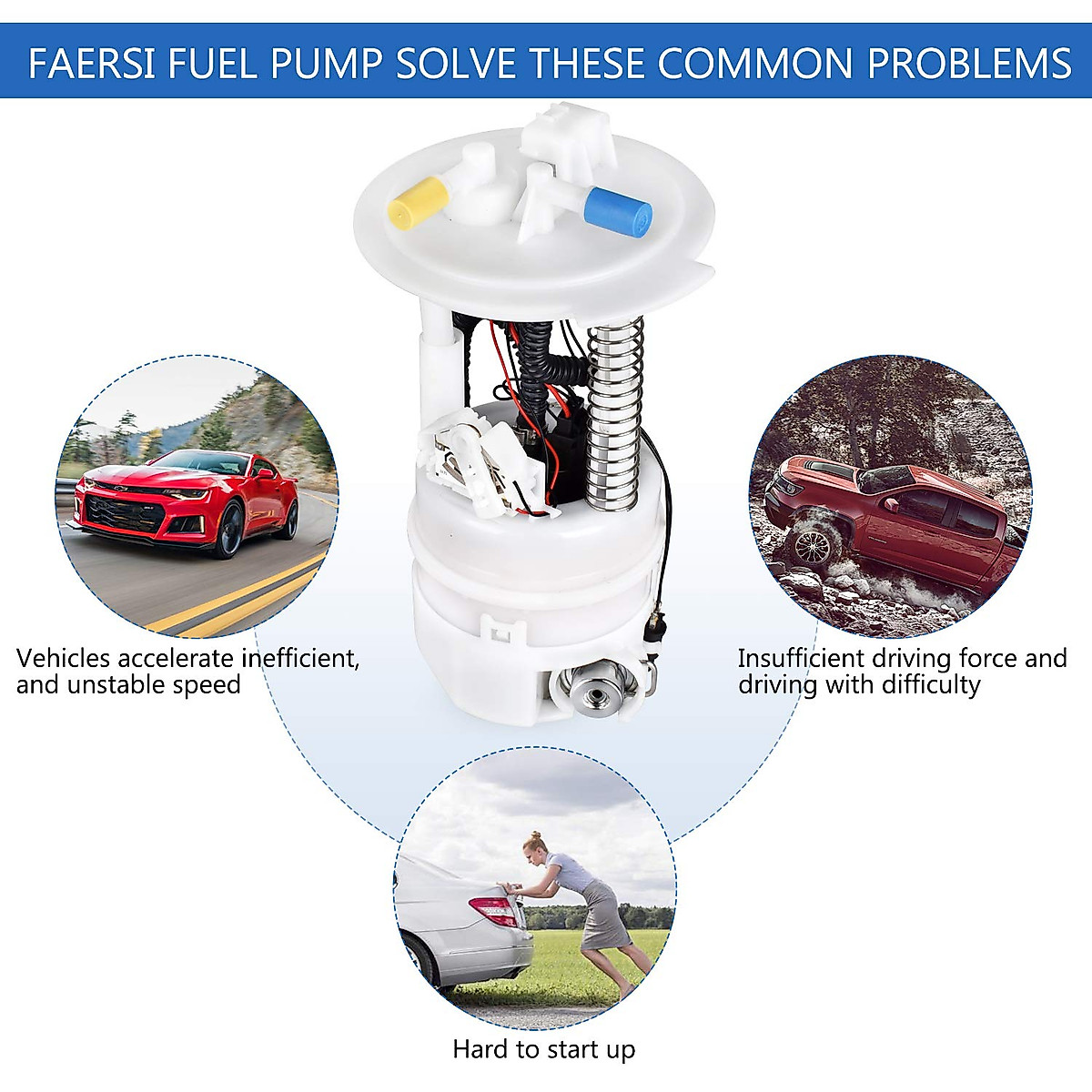 FAERSI Fuel Pump Replace OEM# E8545M Compatible with 2004-2008 Maxima 2004-2006 Nissan Altima 2004-2009 Nissan Quest V6 3.5L