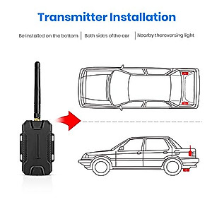AUTO-VOX T1400 Upgrade Wireless Backup Camera for Car/Trucks, No Wiring, No Interference, OEM Look Rear View Mirror Camera Monitor with IP 68 Waterproof Super Night Vision Back Up Camera