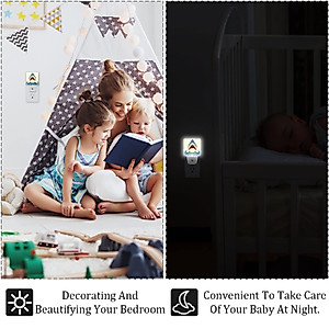 EVANLinsim Shark Night Light Plug in Set of 2, 0.5 W Led Night Lights for Kids Adults Boys Girls Babies, Auto Senor Dusk to Dawn for Reading Bathroom Bedroom Nursery Decorative