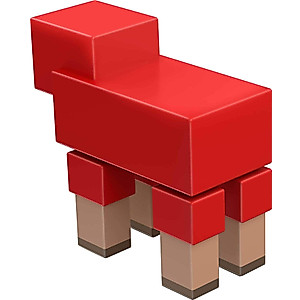 Minecraft Craft-A-Block Sheep Figure, Authentic Pixelated Video-Game Characters, Action Toy to Create, Explore and Survive, Collectible Gift for Fans Age 6 Years and Older
